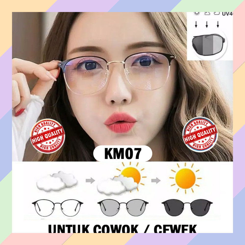Jual KM07 Kacamata PHOTOCHROMIC Anti RADIASI Pria Wanita Kaca Mata ...