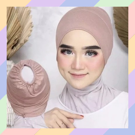 Jual JA09 Ciput Kaos Arab KARET BELAKANG Inner Dalaman Jilbab Hijab ...