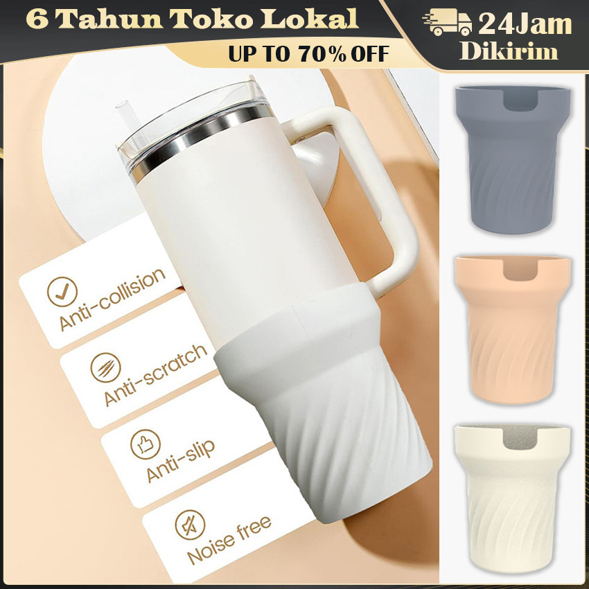 Jual Cover Silicone Pelindung Botol Minum Tumbler Anti Panas Cup Bottom ...