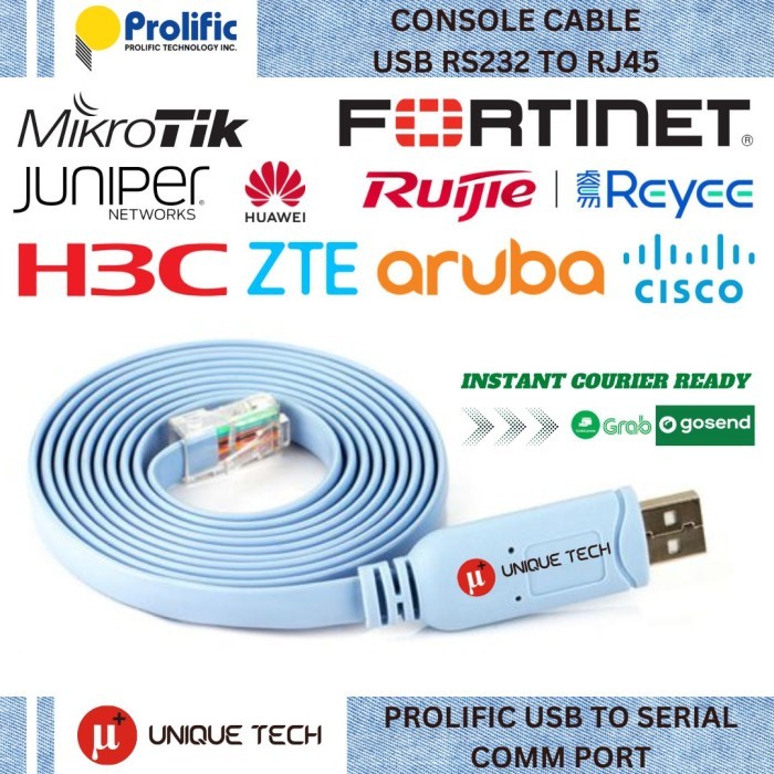 Jual CONSOLE CABLE USB RS232 TO RJ45 FOR CISCO HUAWEI ROUTER KABEL ...