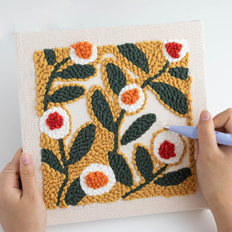 Jual Complete Punch Needle Embroidery Kit For Beginner with Magic ...