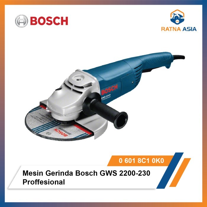 Jual Mesin Gerinda 9" Bosch GWS 2200-230 Profesional Angle Grinder 9 inch | Shopee Indonesia