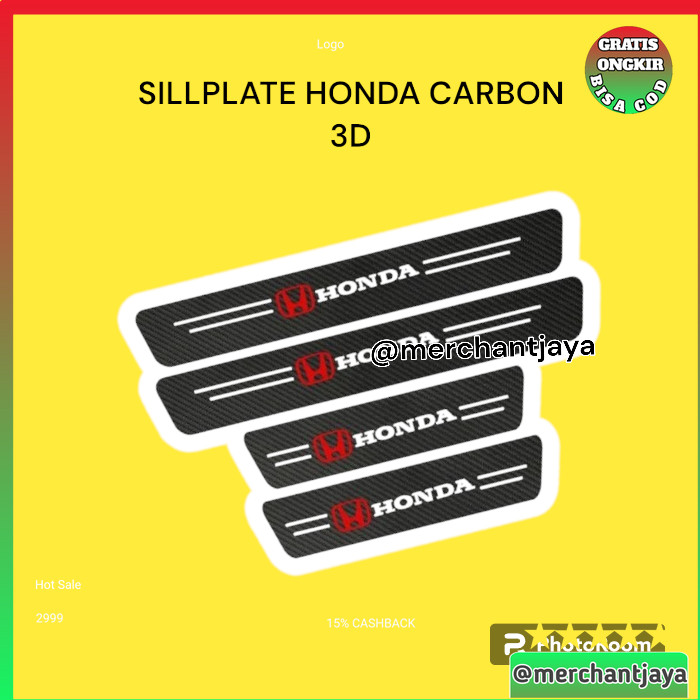 Jual Stiker Mobil Sillplate Honda Carbon 3D Pintu Samping Sticker Car ...