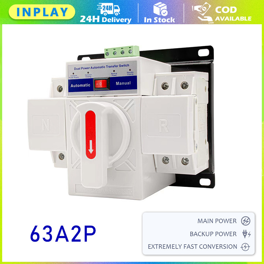 Jual Automatic Transfer Api Switch Kekuasaan Ganda ATS 63A 2P / Auto Otomatis 110v-220v Genset ...