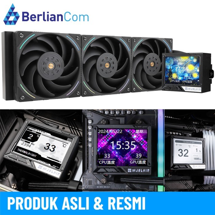 Jual THERMALRIGHT MJOLNIR VISION 360 BLACK ARGB w/ LCD Display CPU AIO ...