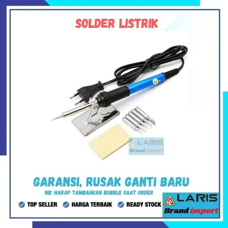Jual Solder Listrik Iron Adjustable Temperature 60W - CS-31 - Taffware (Blue-Black) | Shopee ...