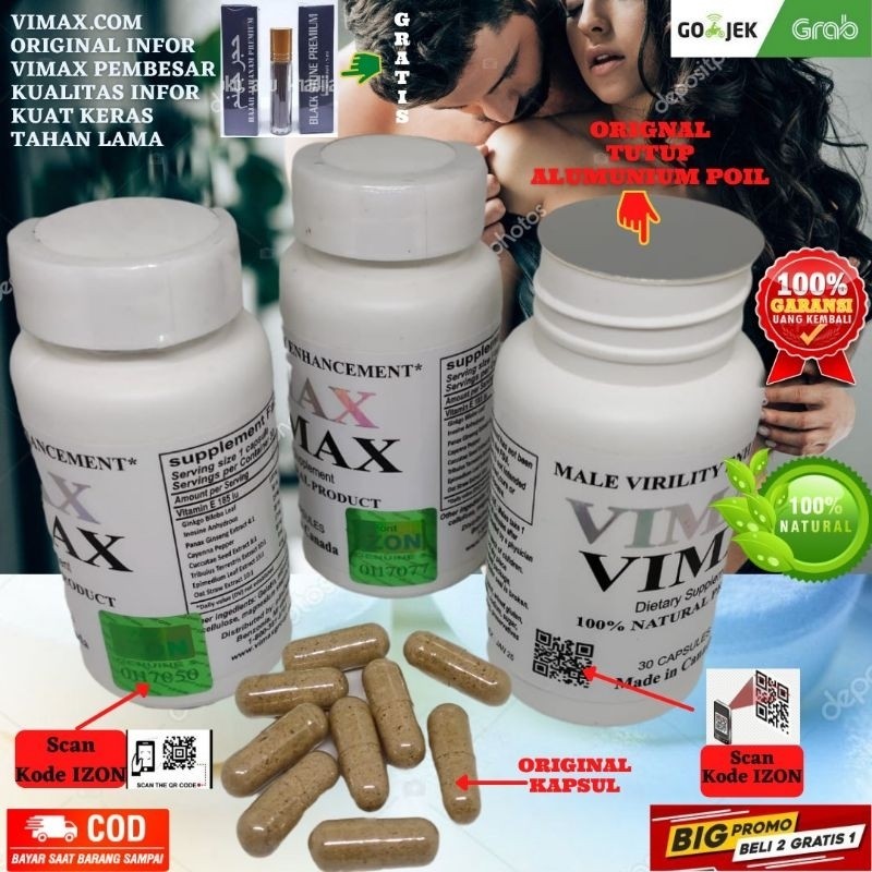 Jual VIMAX IZON ASLI 30 KAPSUL PEMBESAR PERMANEN KUAT KERAS TAHAN LAMA . | Shopee Indonesia
