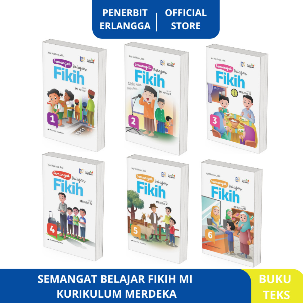 Jual Buku Fikih Kelas 1 2 3 4 5 6 MI Kurikulum Merdeka Penerbit Erlangga | Shopee Indonesia
