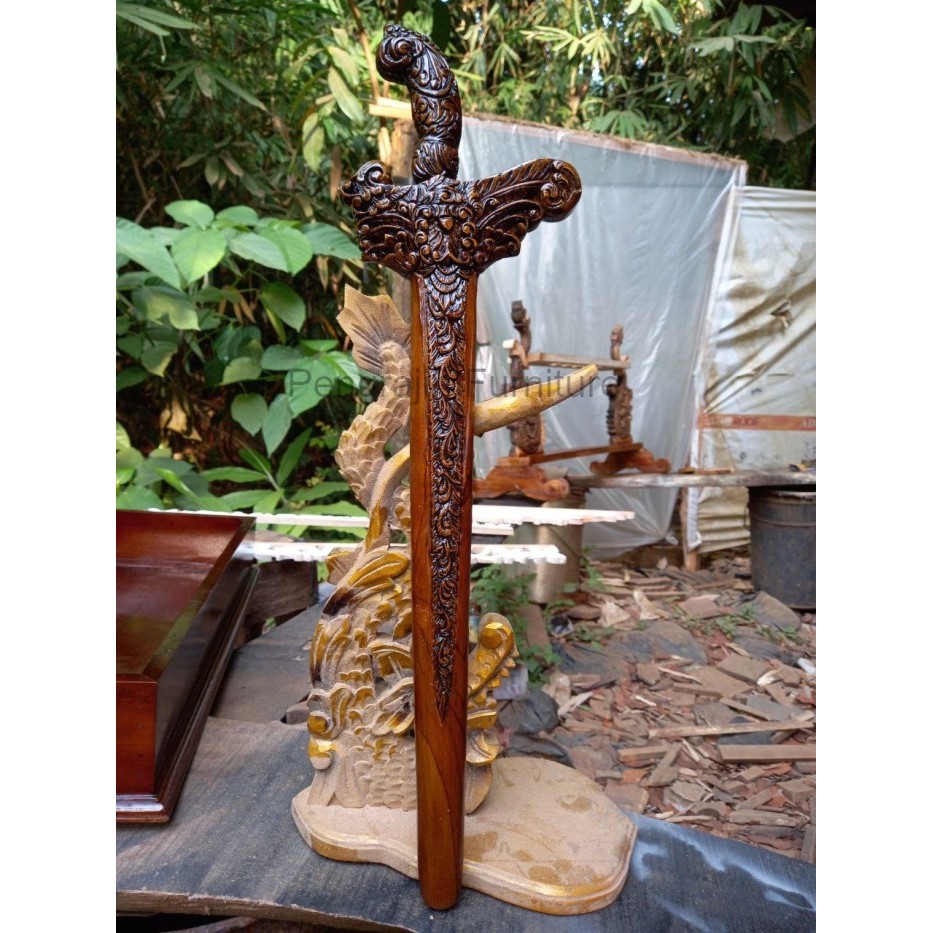 Jual Warangka Keris Full Ukiran FInishing patrem standart sudah lubang ...