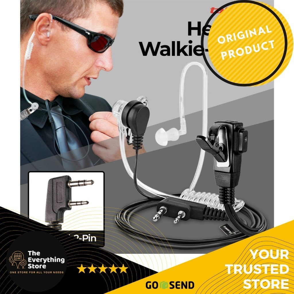 Jual Headset Handsfree FBI Walkie Talkie HT Taffware Earphone FBI ...
