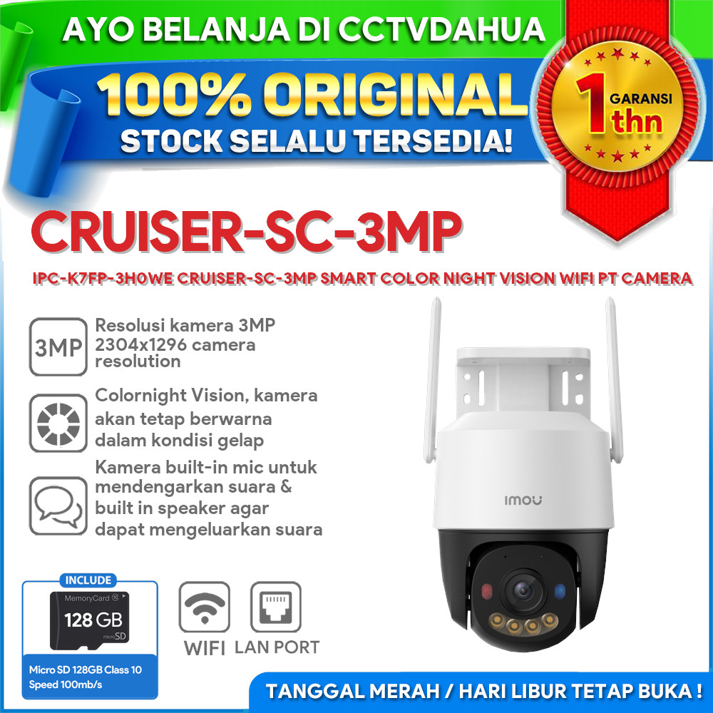 Jual IMOU CRUISER SC 3MP IPC-K7FP-3H0WE CRUISER-SC-3MP SMART COLOR ...