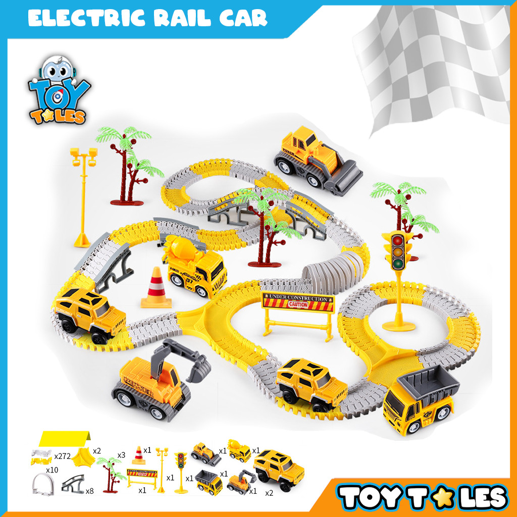 Jual [TOY TALES] Set Mainan Track Rakit Elektrik Anak - Truck dan Mobil ...