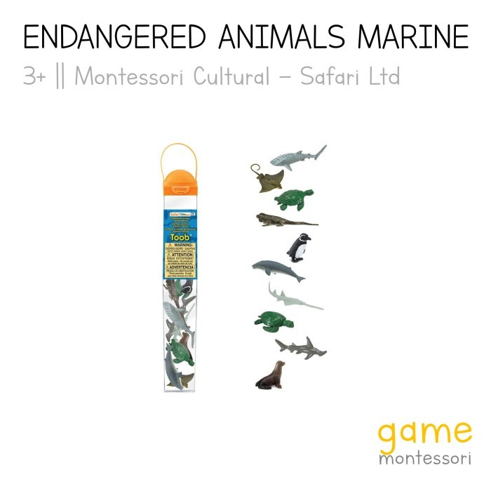 Jual Safari Ltd Endangered animals Marine Toob - Cards Only | Shopee ...