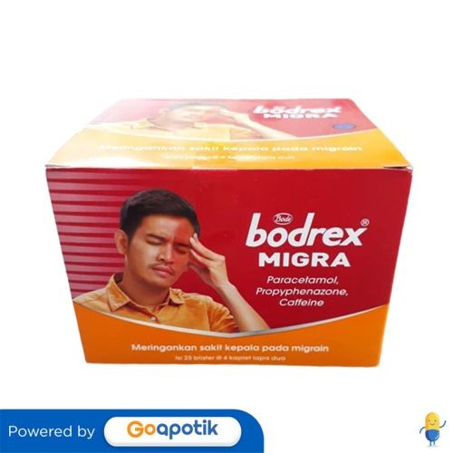 Jual Bodrex Migra Box 100 Tablet | Shopee Indonesia