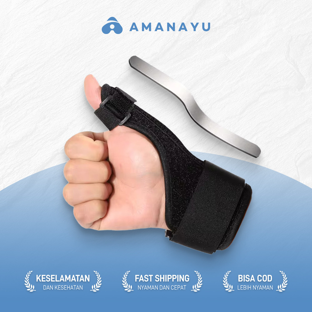 Jual Adjustable Thumb Support Thumb Hand Finger Splint Wrist Brace ...