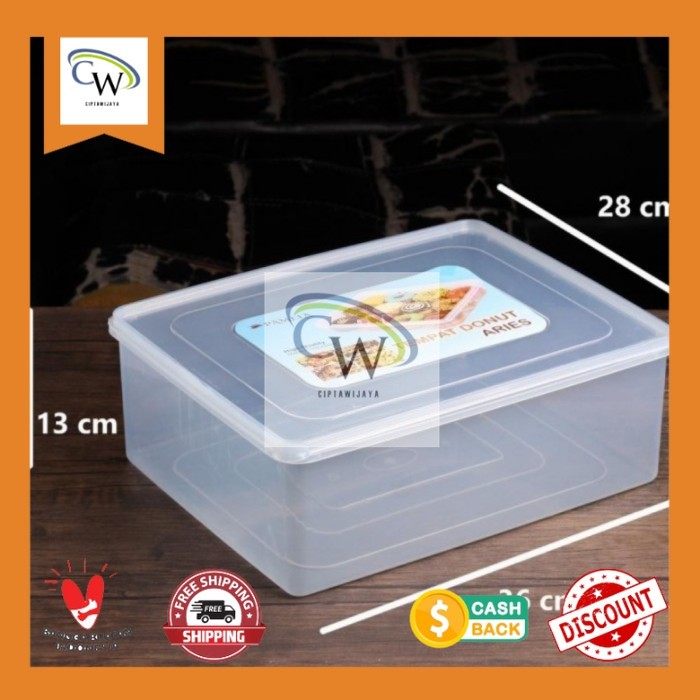 Jual Kotak / Box / kotak Donatsu L Pamela Aries/ Kotak Donat Besar ...