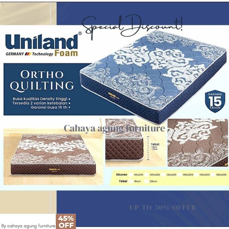 Jual Kasur Busa Rebonded Uniland Foam Type Ortho Quilting Tebal 15 Cm ...