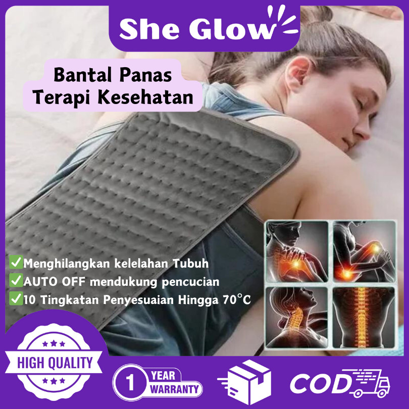 Jual She Glow (GARANSI 1 TAHUN) Bantal Panas terapi 10-Level Fast Heat Mat Relief Pain terapi ...