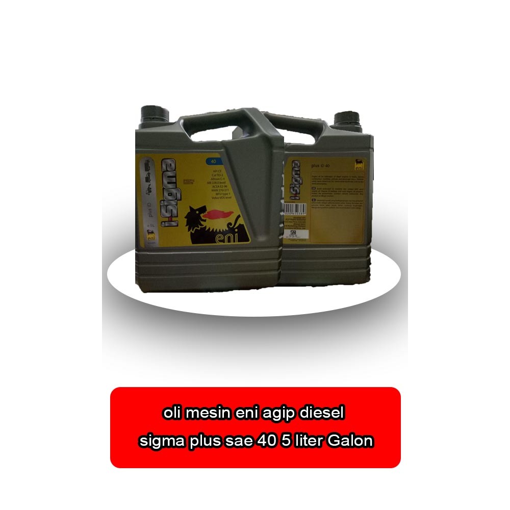 Jual Oli Mobil Eni I-Sigma Plus Id Sae 40 Galon 5 liter - 64094 ...