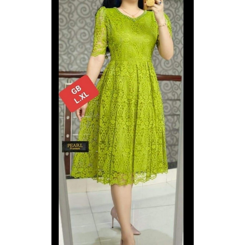 Jual JK45 DRES SEMI PRANCIS V/BAJU PESTA BATAK MUTIARA KALUNG | Shopee ...