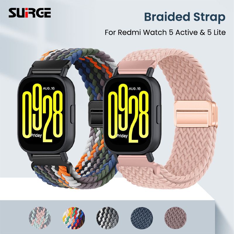 Jual SUIRGE Nylon Strap for Redmi Watch 5 Active / 5 Lite Braided Magnetic Buckle Wristband ...