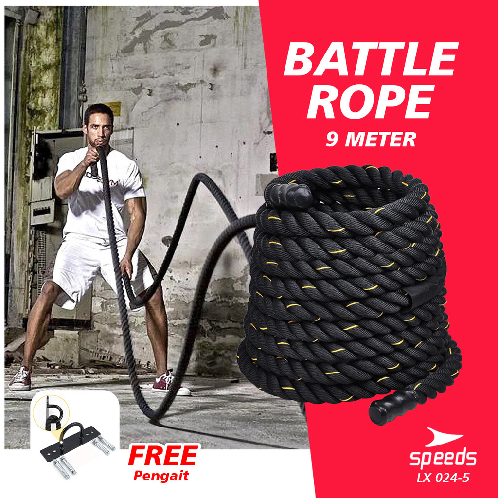 Jual SPEEDS Battle Rope Tali Fitness Battling waves rope crossfit Ropes ...