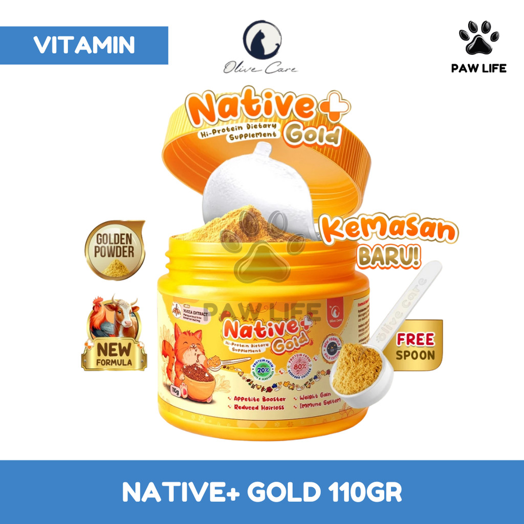Jual PL Olive Care Native+ 110g Vitamin Kucing Native Gemuk Bulu Lebat ...