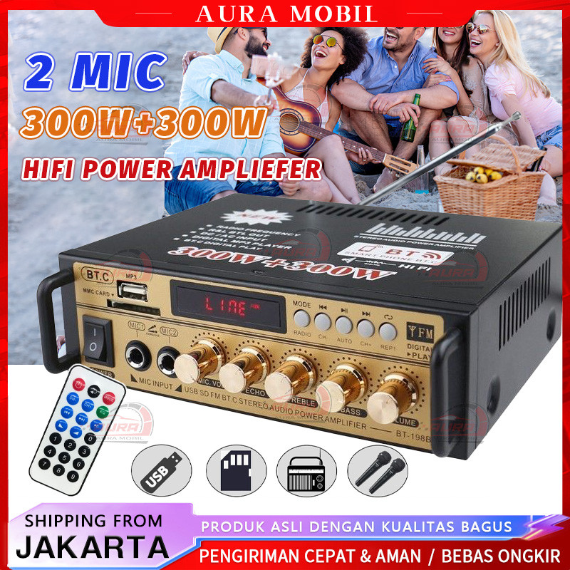 Jual Amplifier Karaoke Power Amplifier Bluetooth Karaoke Home Theater ...