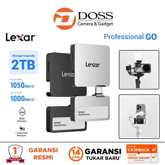 Jual Lexar Professional Go Portable SSD with Hub 2TB SL400 Lexar GO ...
