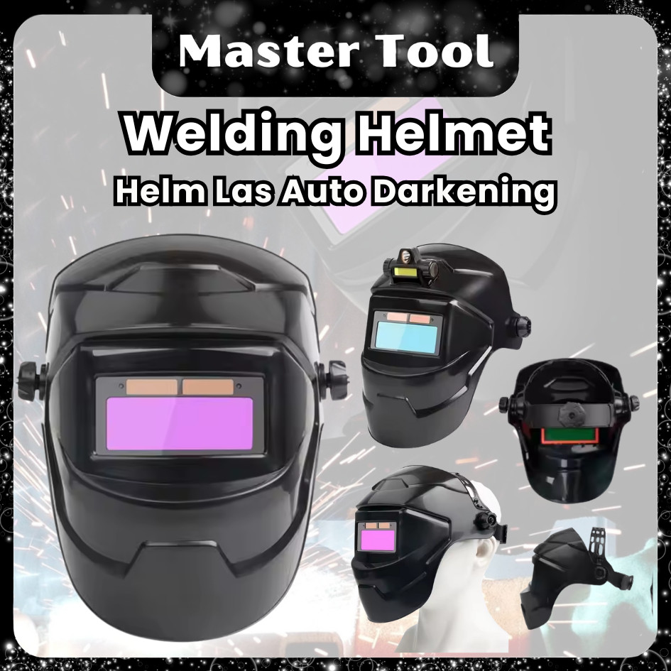 Jual Master Tool (Garansi 1 Tahun) Helm Las Otomatis Kedok Kacamata Las ...