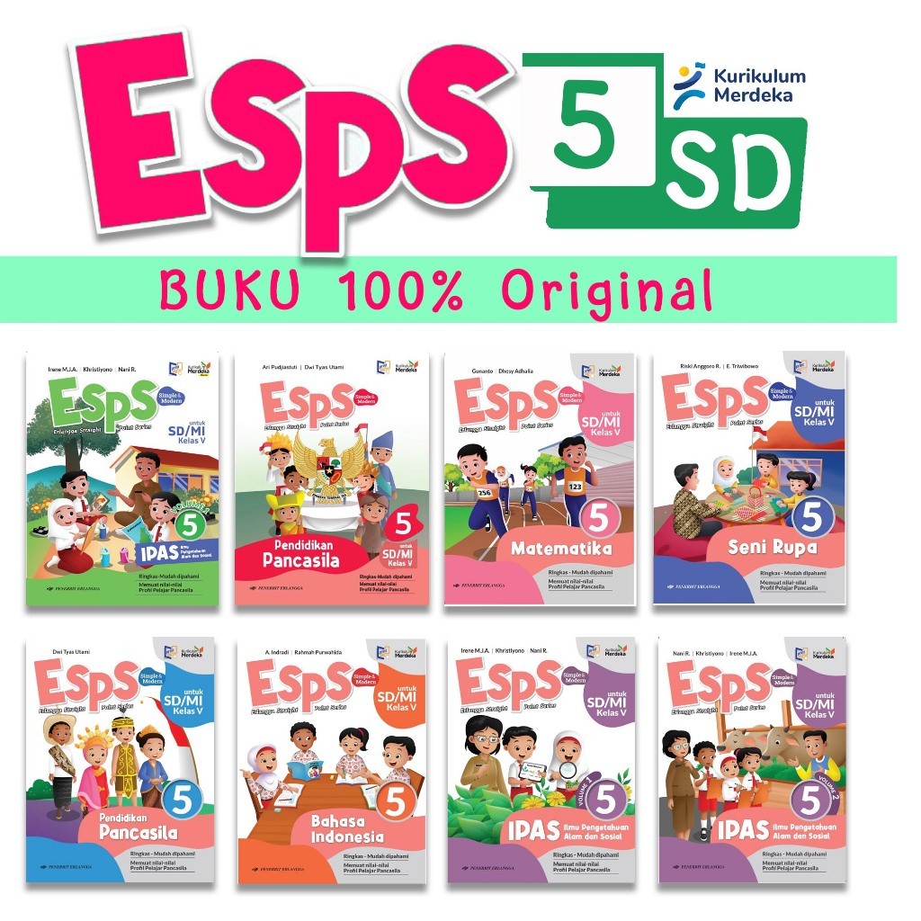 Jual BUKU ESPS ERLANGGA KURIKULUM MERDEKA-KURIKULUM MERDEKA REVISI KELAS 5 SD | Shopee Indonesia