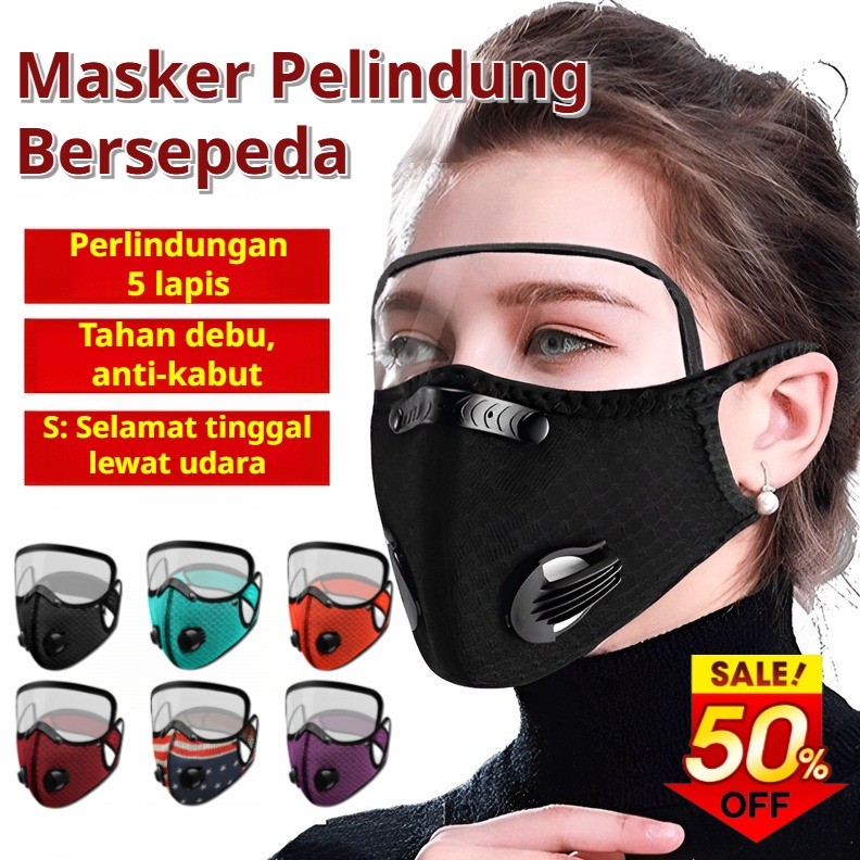 Jual ️COD&GRATIS ONGKOS ️PM2.5 Masker Riding Anti Debu / Respirator ...