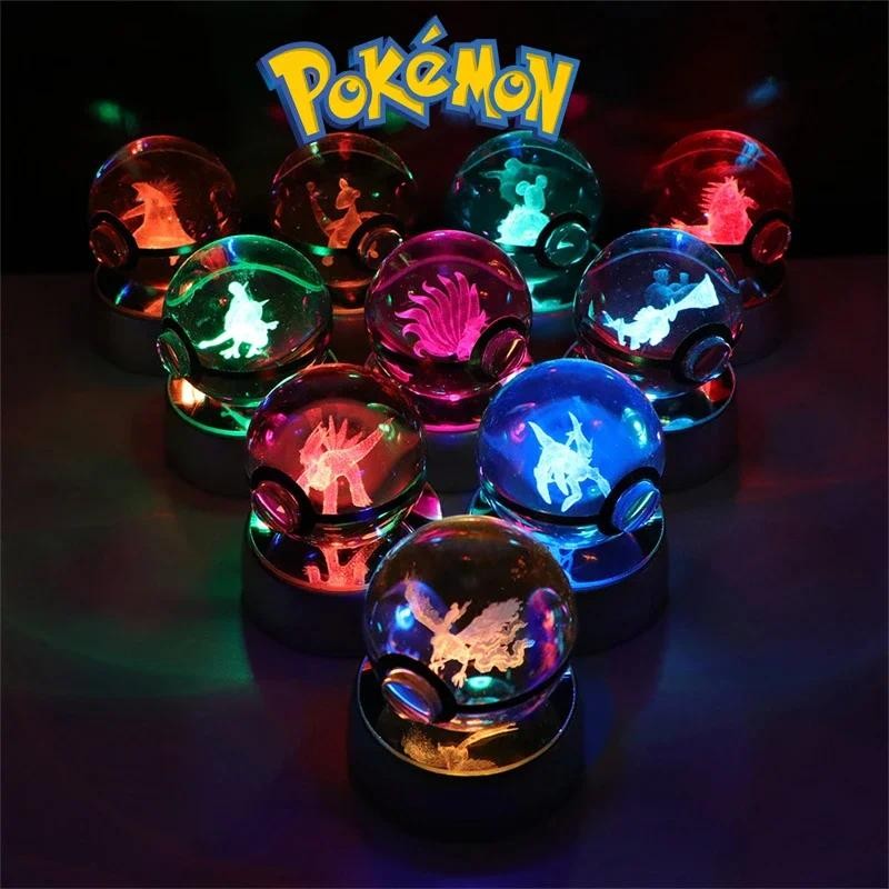 Jual Pokemon 3D Crystal Ball Figure Toys Pokeball Gengar Gyarados ...