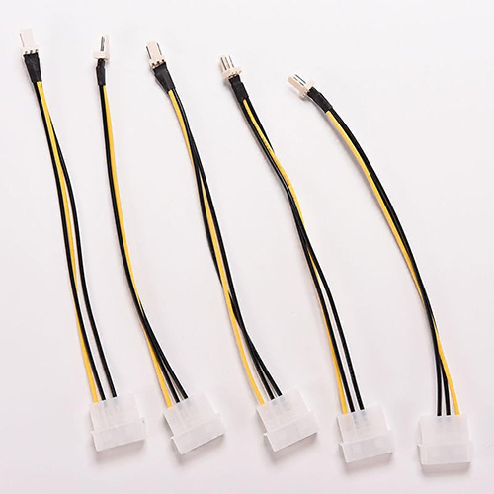 Jual 20cm Adapter 5 Pcs 4-Pin Molex/IDE to 3-Pin CPU Case Fan Power ...