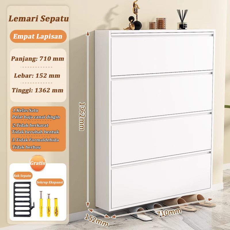 Jual Lemari Sepatu Sederhana Rak Sepatu Besi Lemari Sepatu Susun ...