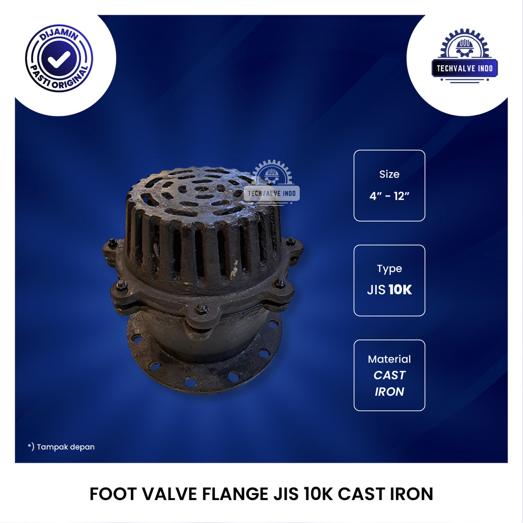 Jual FOOT VALVE 12" INCH JIS 10K CAST IRON ORIGINAL | Shopee Indonesia