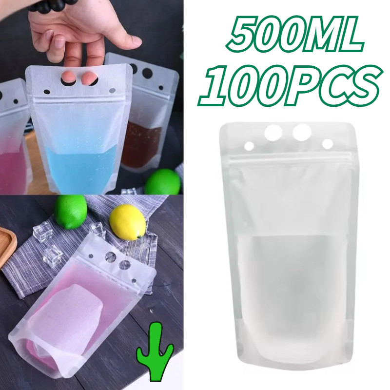 Jual 100Buah Standing Pouch Untuk Minuman Multifungsi Pouch Standing ...