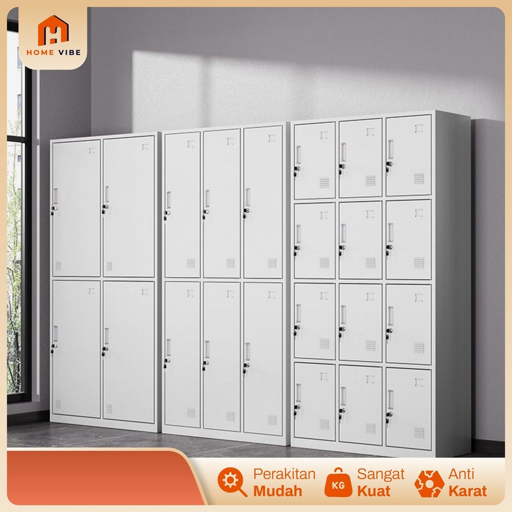 Jual Loker Besi 1-12 Pintu Lemari Arsip Kantor Lemari Loker Karyawan ...