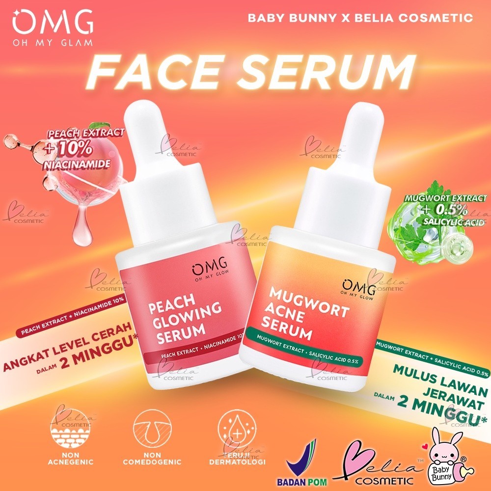 Jual OMG OH MY GLOW Serum 20ml | Peach Glowing Pencerah untuk Kulit Sehat & Glowing | Mugwort ...