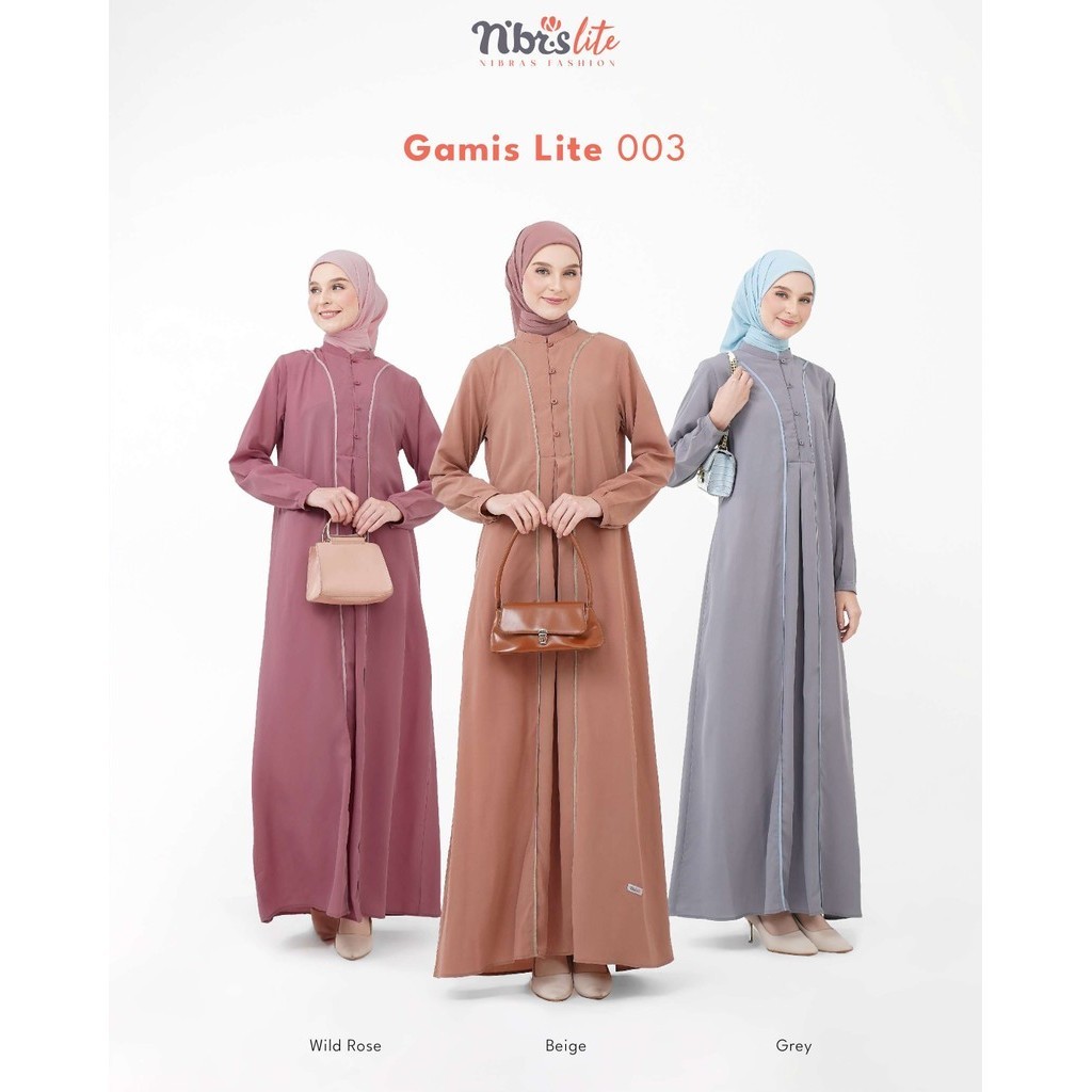 Jual Nibras Gamis Terbaru 2024 Lite 003 Warna Pastel Ceria | Shopee ...