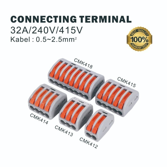 Jual CONNECTING TERMINAL 2P/3P/4P/5P/8P 32A/415V CMK412/3/4/5/8 PENYAMBUNG KABEL | Shopee Indonesia