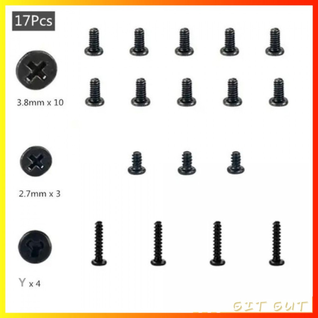 Jual Nintendo Switch V1 V2 Set 17 Pcs Console Cover Screw Sekrup Mur ...