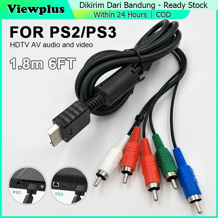 Jual 1.8M Kabel Komponen Component AV PS2 PS3 | Shopee Indonesia