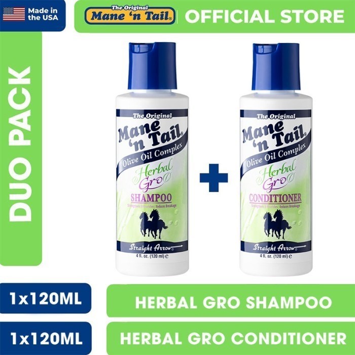 Jual Paket Mane 'n Tail Herbal Gro Shampoo & Conditioner 120 ml/Sampo ...