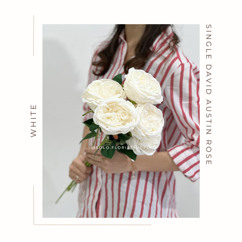 Jual SINGLE DAVID AUSTIN ROSE ARTIFICIAL FLOWER MAWAR SATUAN BUNGA ...