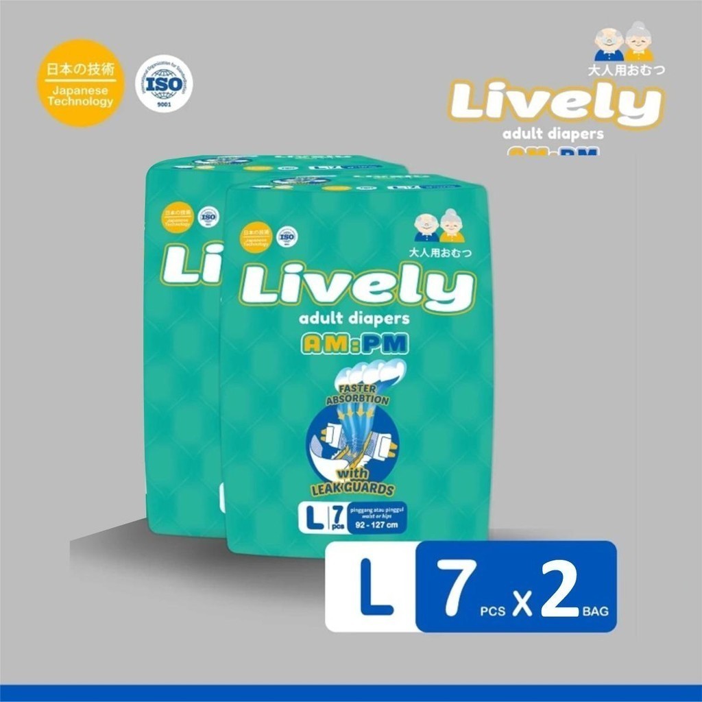 Jual Paket 2 Ball Lively Adult Diapers AM PM Popok Dewasa Perekat ...