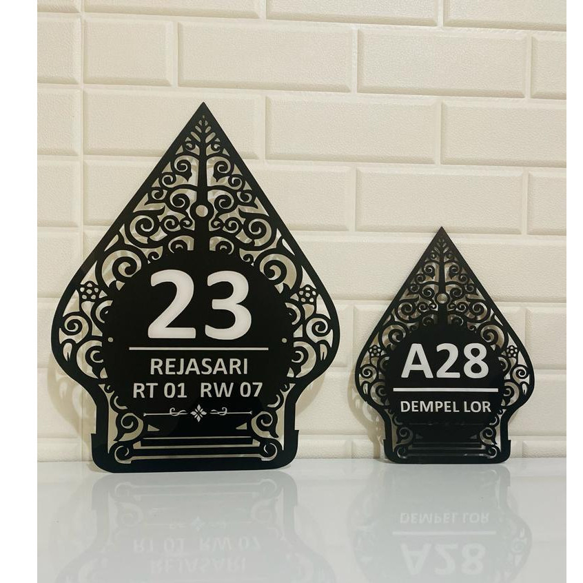 Jual Papan Akrilik Nomor Rumah Adat Gunungan | Custom Nomor Rumah ...