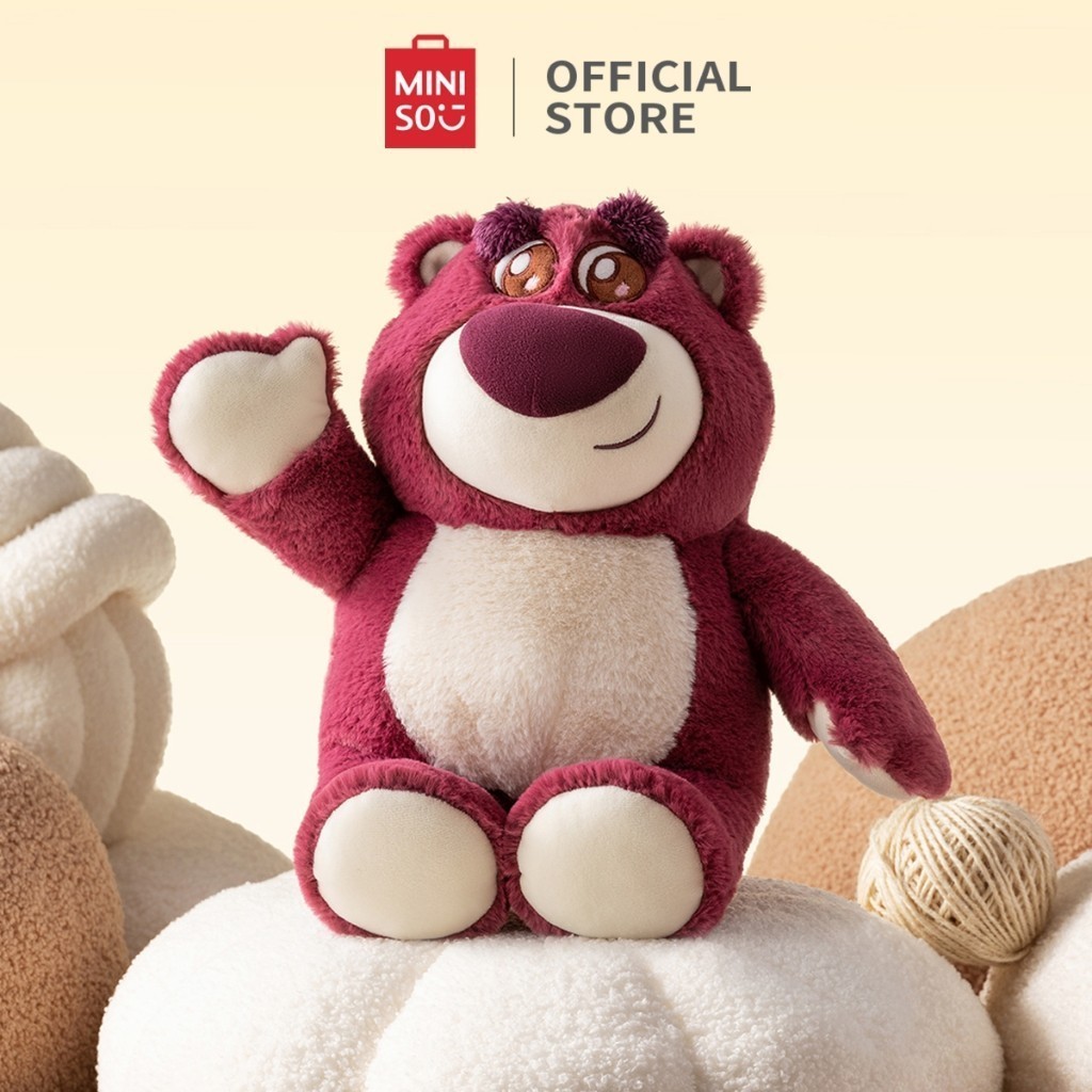 Jual MINISO Lotso Boneka Disney Strawberry Bear Mewah Mainan Lilo and ...