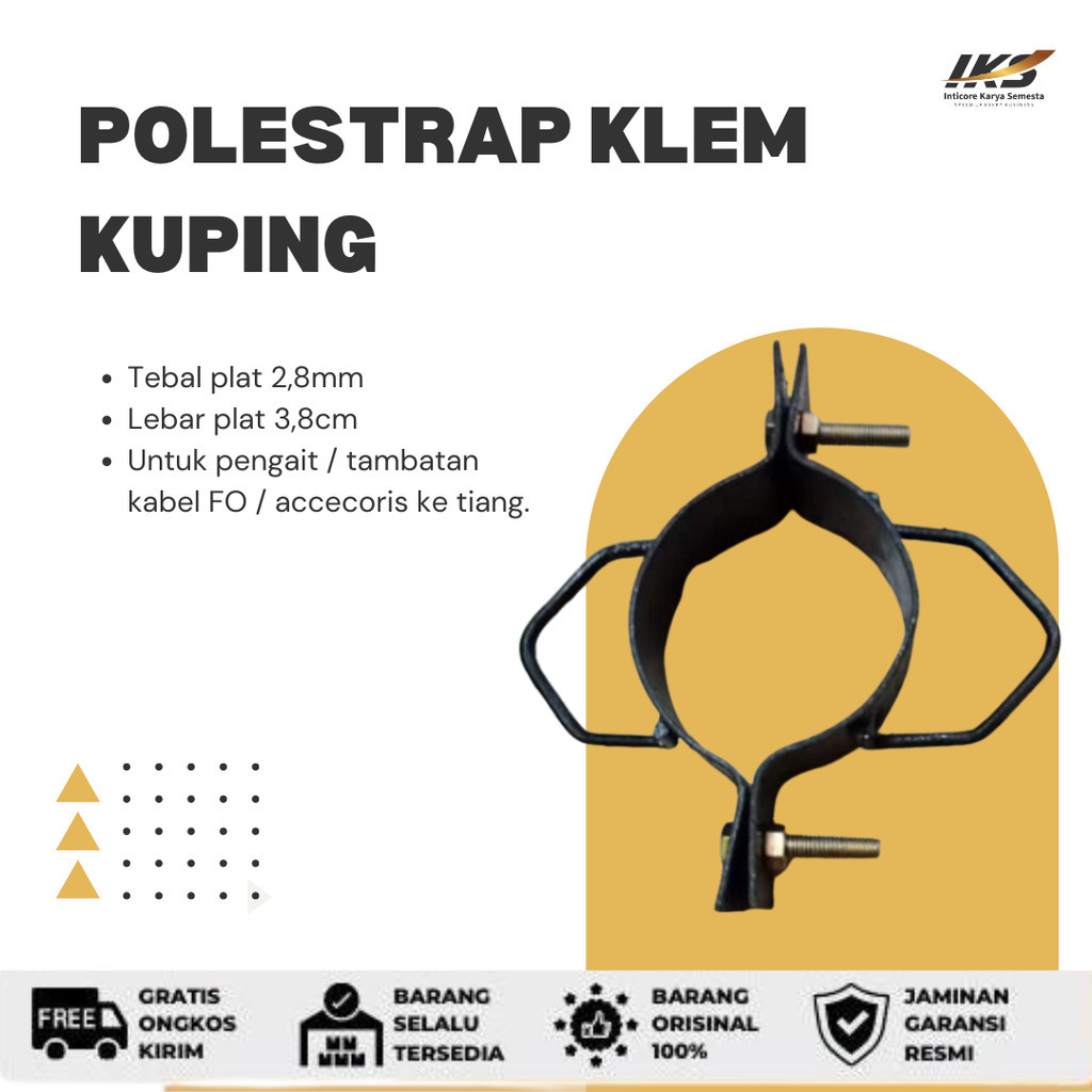 Jual Polestrap Klem Kuping Tiang Kabel | Shopee Indonesia