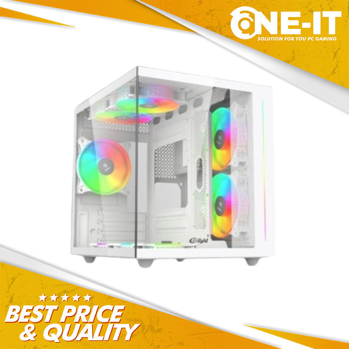 Jual Case PC ENLIGHT Z8 WHITE Micro ATX Mini Tower Casing Komputer 3 ...